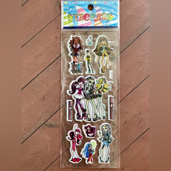 monster high | Toys | Monster High Puffy Stickers 6 Sheets 7 Ct | Poshmark